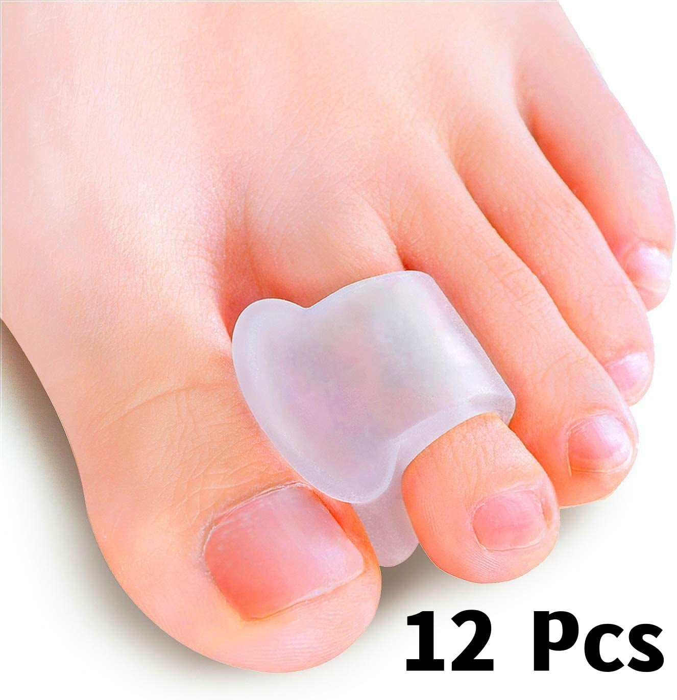 Rungopro 12 Pcs Toe Spacers, Toe Separators Hammer Toe Straightener ...