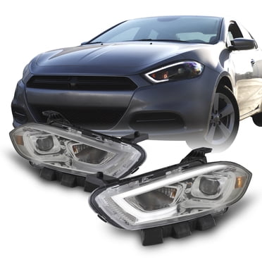 AKKON - For 2013 2014 2015 2016 Dodge Dart [Halogen Type] Black ...