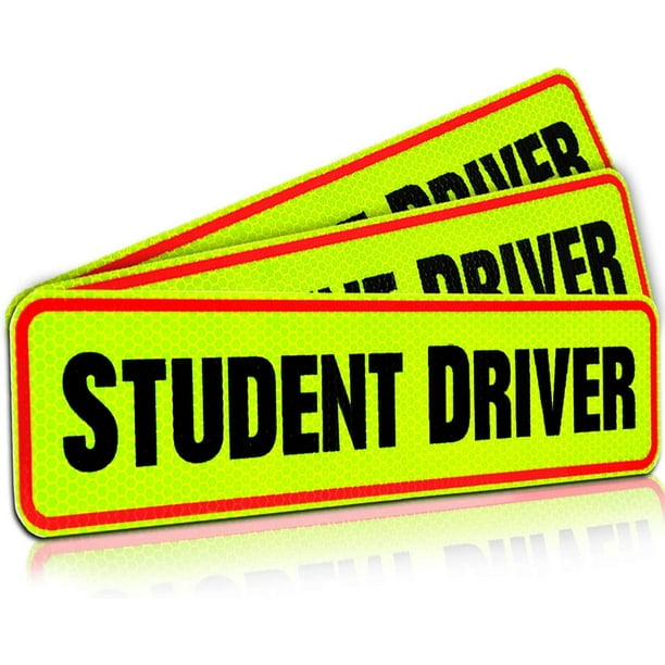 Student Driver Car Magnet (Pack 3) New Driver Magnet for Car Better ...