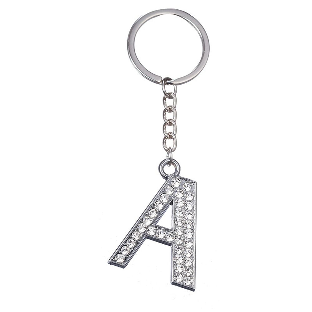 Unisex Letter A-Z Keychain Handbag Charms Initial Capital Accessories ...