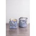Design Imports Paper Bin Tweed Nautical Blue Rectangle Large, 17"x12 ...