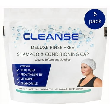 No Rinse Shampoo Caps(6-Pack), Shampoo Shower Cap No Rinse, Waterless ...