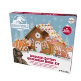 Jurassic World Dinosaur Gingerbread House Kit with Dinosaur Cookies, 20 ...