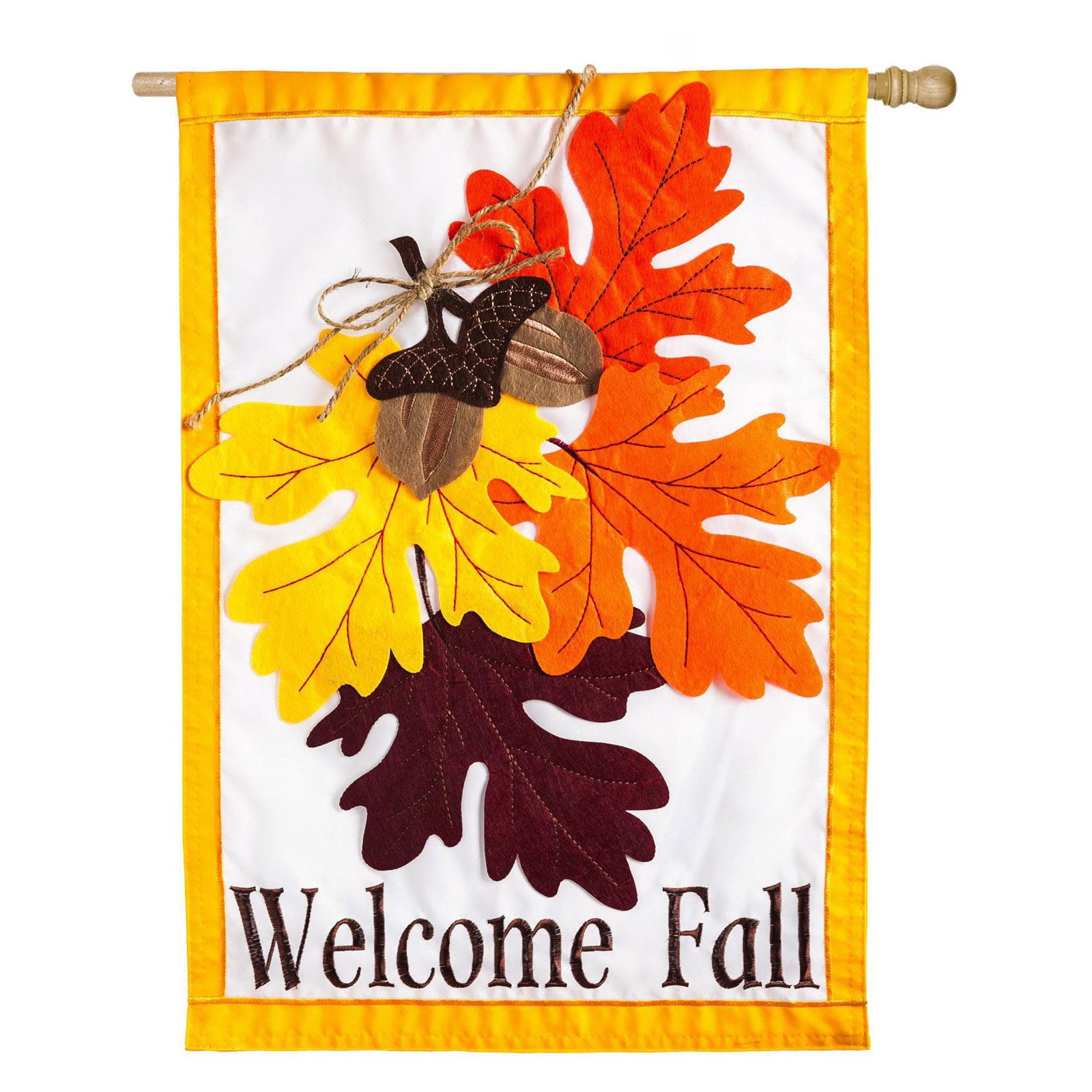 evergreen flag autumn leaves house flag - Walmart.com