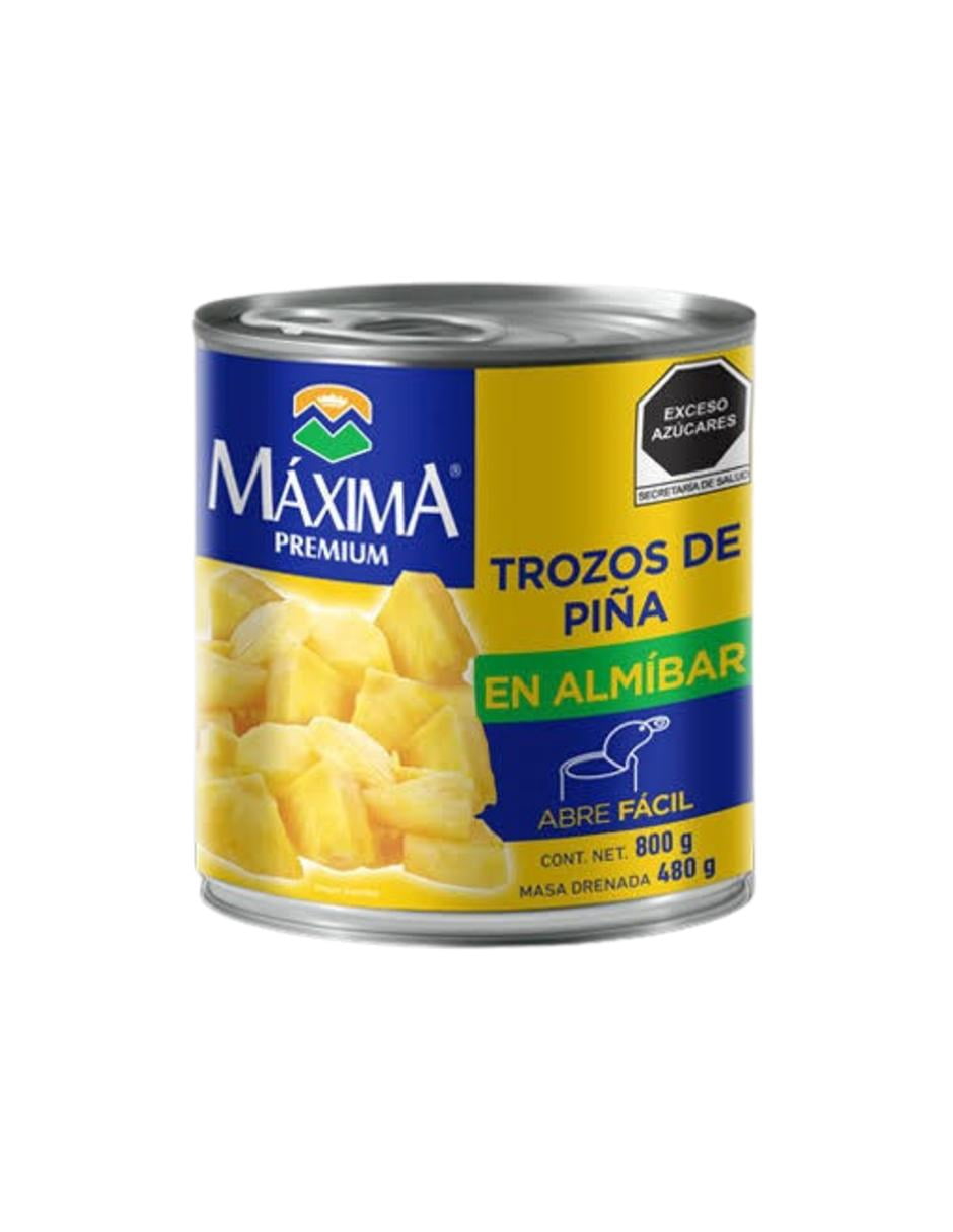 Pack de 24 Piña en Almíbar Máxima en Trozos 800 gr Máxima 800 gr ...