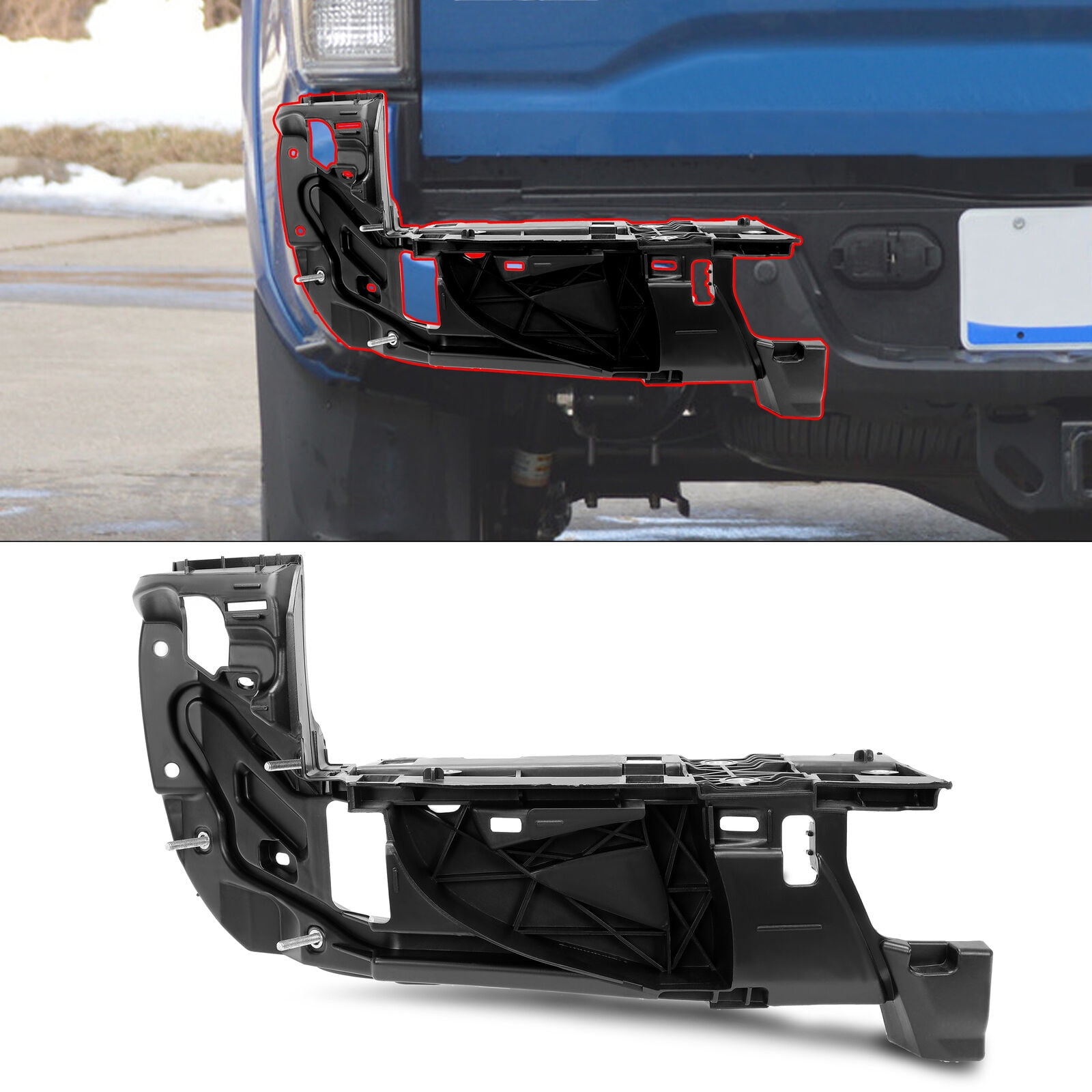 Kojem Rear Bumper Outer Extension Insert Bracket Corner Driver Side LH ...