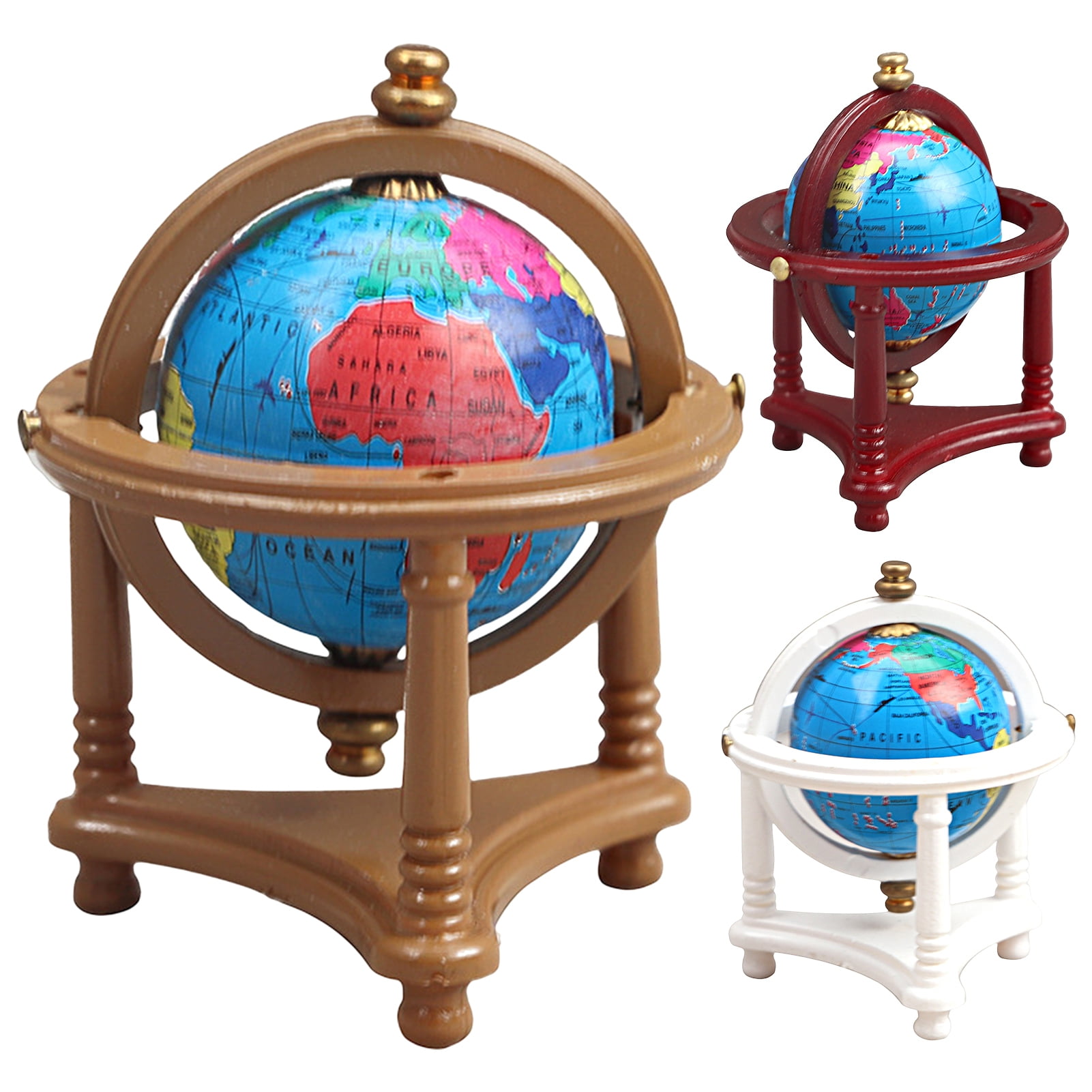 Meidiya Miniature World Globe with Plastic Stand Realistic DIY Gifts ...