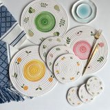 Naiyafly Woven Cotton Rope Placemat Ins Insulated Pot Pad Printed ...