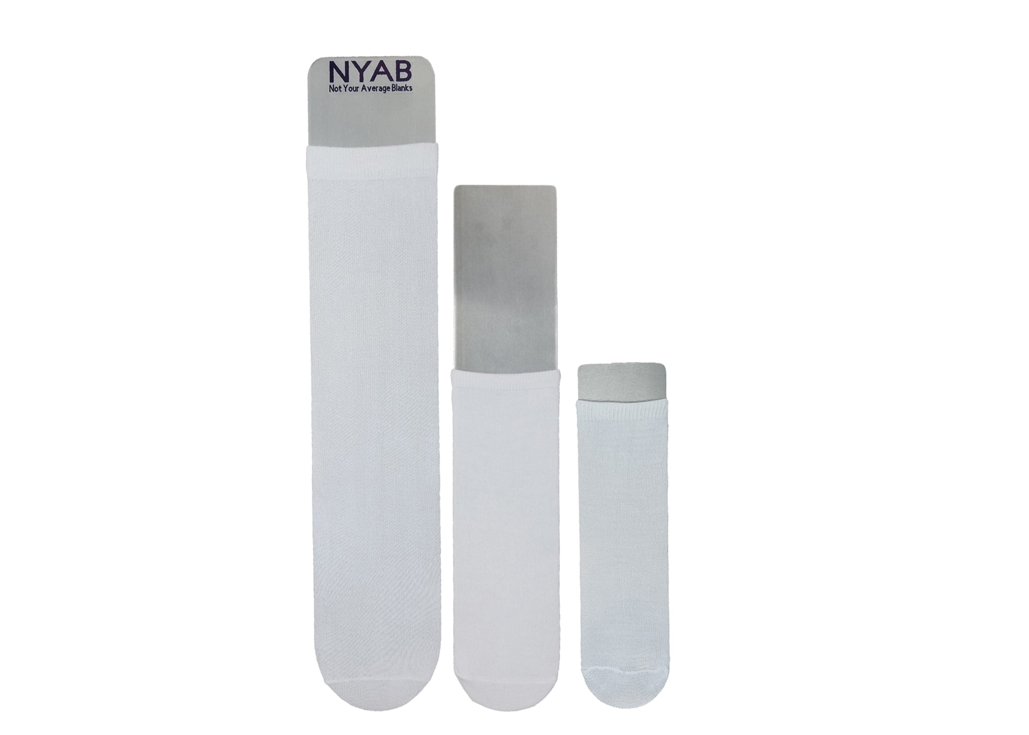 Youth Dye Sublimation Aluminum Metal Heat Press Sock Jig Set - 3 Pack ...