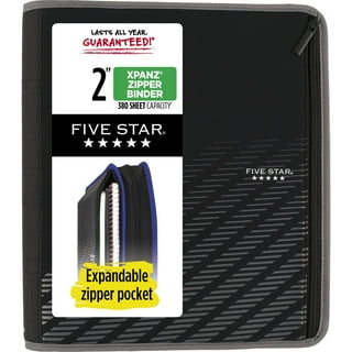 Five Star 2" Zipper Binder + File Folders, 380 Sheet Capacity, Assorted ...
