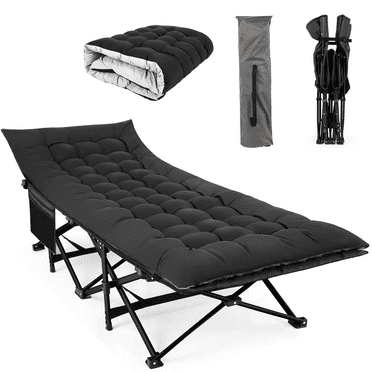 REDCAMP Folding Kids Cot with Removable Sleeping Bag, Portable Toddler ...