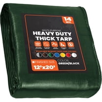 TARP SUPPLY Inc 16' x 30' Heavy Duty Silver Poly Tarp with Aluminum ...