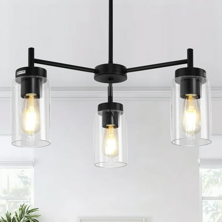 YANSUN 8-Light Candle Chandeliers, Modern Gold Farmhouse Ceiling Light ...
