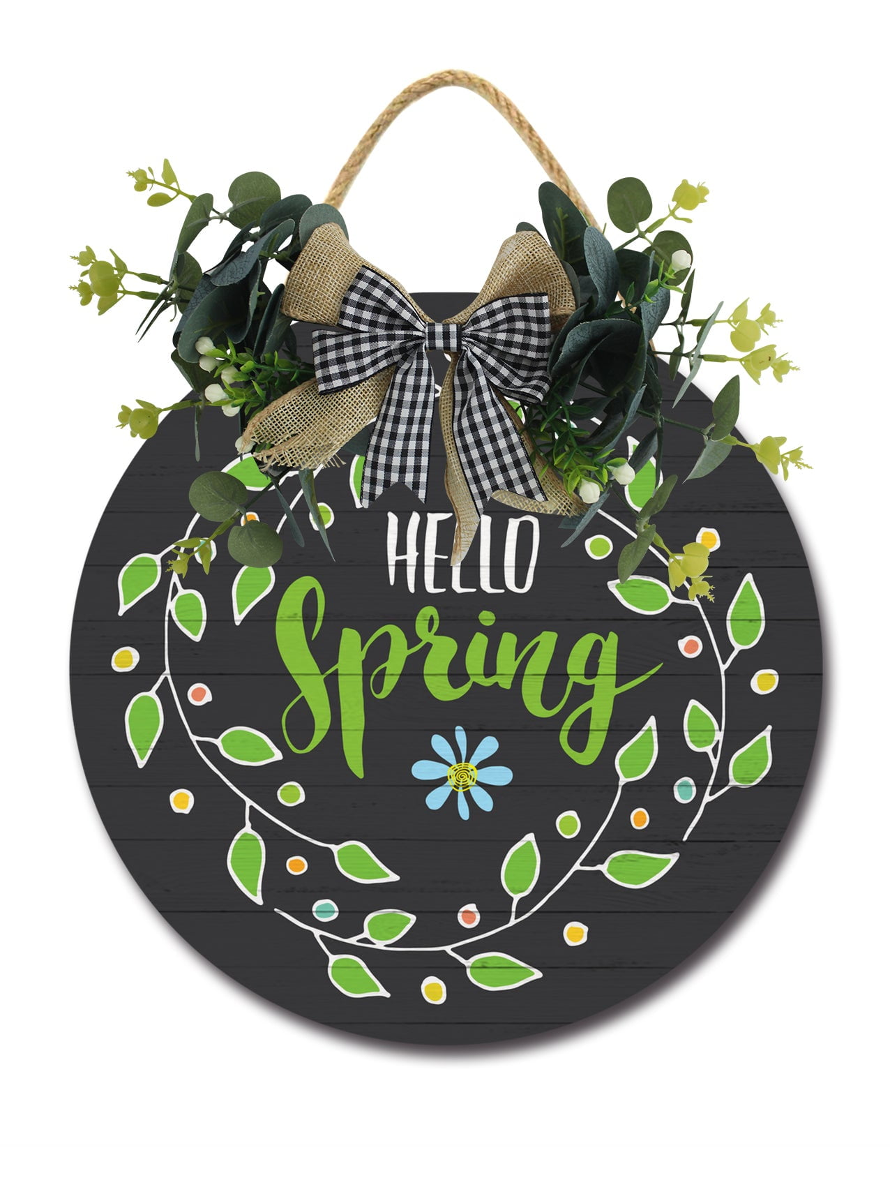 Front Door Porch Decorations Hello Spring Door Hanging Sign 11 inch ...