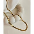 Gold-Plated Copper Flat Snake Chain Necklace, 5mm 16 Inch Herringbone ...