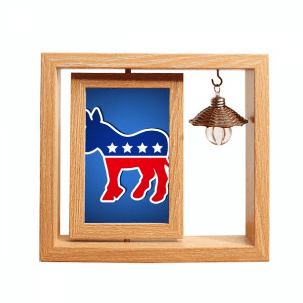 Estados Unidos el emblema del Partido Demócrata de burro Marco giratorio de madera 4x6 | Walmart ...