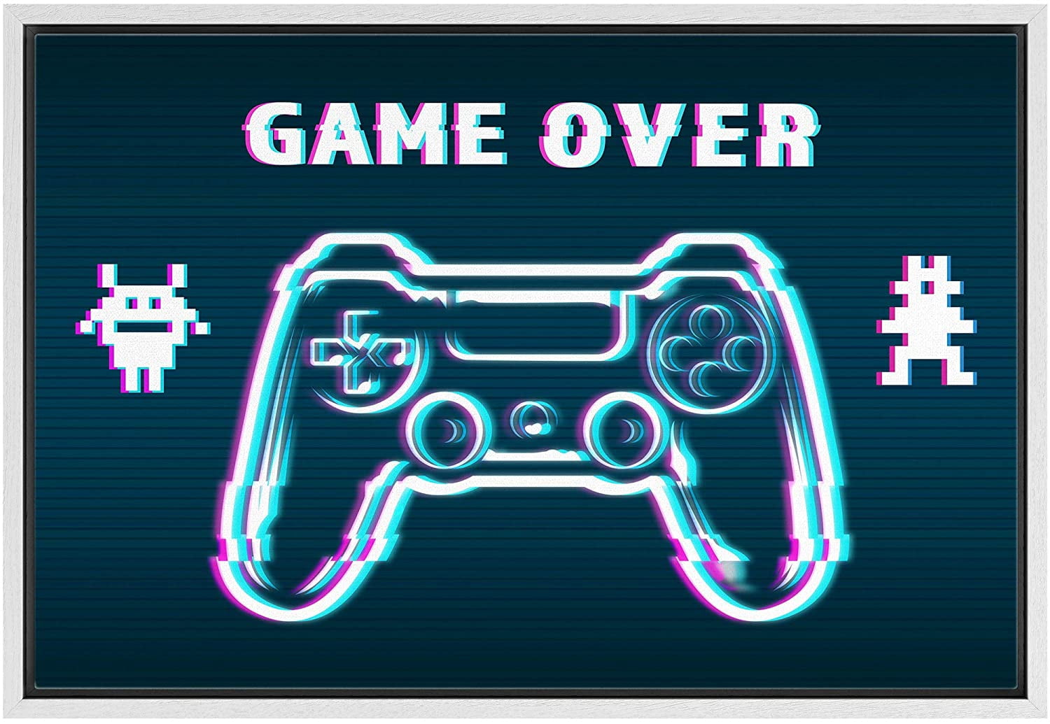 IDEA4WALL Framed Canvas Art Wall Decor Video Arcade Playstation Console ...
