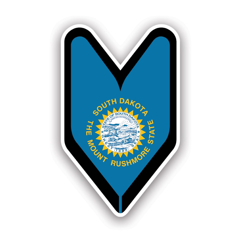 South Dakota Driver Badge Sticker Decal - Self Adhesive Vinyl ...