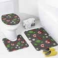 RKSupls 4pcs Midnight Cherry Blossom Print Bathroom Sets with Non-Slip ...