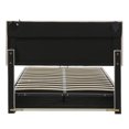 Queen Size Velvet Bed with LED Light and Integrated Bluetooth Audio ...