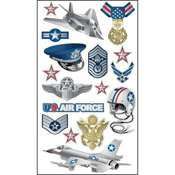 Sticko Air Force Stickers, 1 Each - Walmart.com - Walmart.com