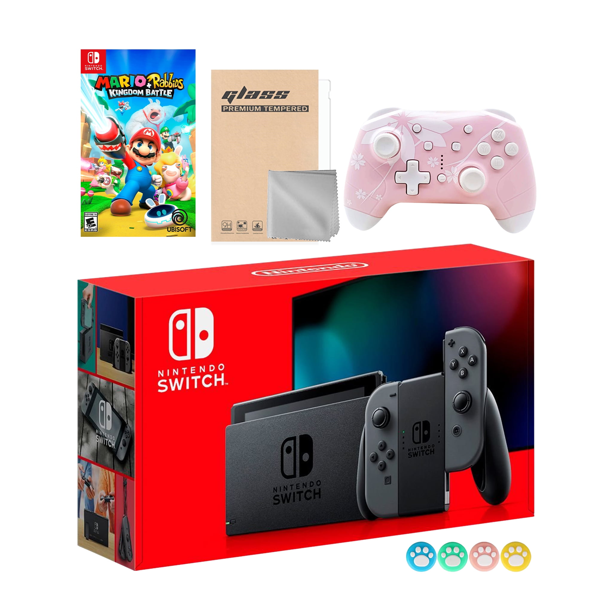 Nintendo Switch Gray Joy-Con Console Set, Bundle With Mario Rabbids ...