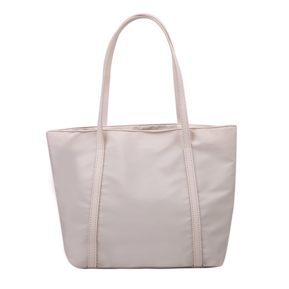 Nylon Tote Bag for Women, Foldable Tote Bag With Zipper Large Shoulder ...