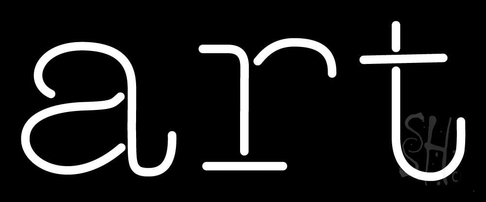 White Art LED Neon Sign 10 x 24 - inches, Clear Edge Cut Acrylic ...