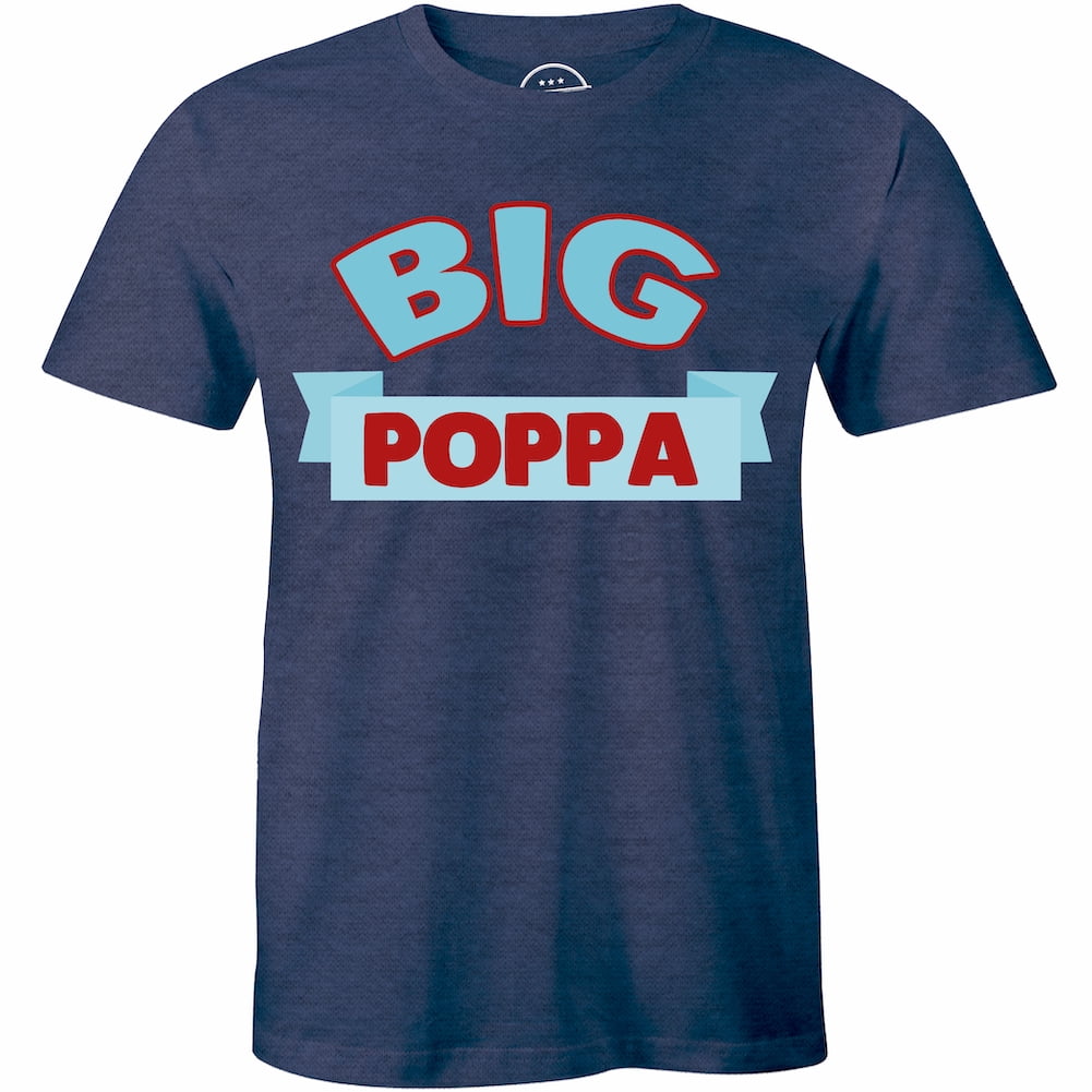 Big Poppa Slogan Mens Printed Half Sleeve Crew Neck Designer T-Shirt ...