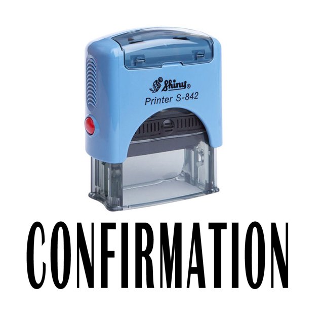 CONFIRMATION Self Inking Rubber Stamp Office Stationary Custom Shiny ...
