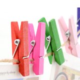 FUEENIRVA Wooden Clothespins Heavy Duty Pink Craft Clips for Decoration ...