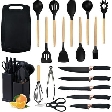 ACMETOP 19 Pieces Kitchen Utensils Set-11 Silicone Cooking Utensils Set ...