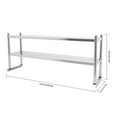 Rectangular Stainless Steel Shelving 2 Tier Adjustable Shelf Storage ...