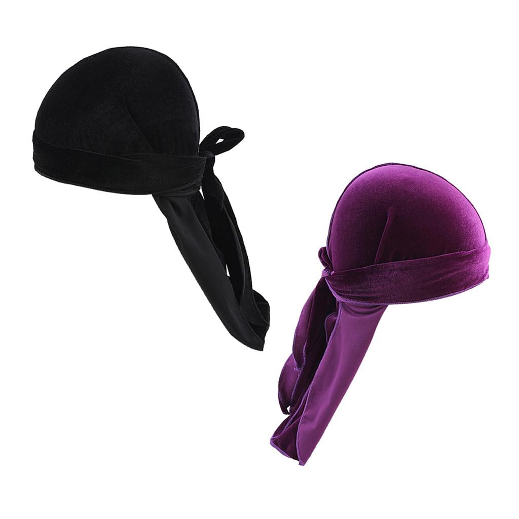 Pañuelo De Terciopelo Durag Jinwen Sombrero De Bandana Cola Larga ...