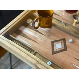 Rustic Backgammon Coffee Table with removable glass top - 25x25 ...