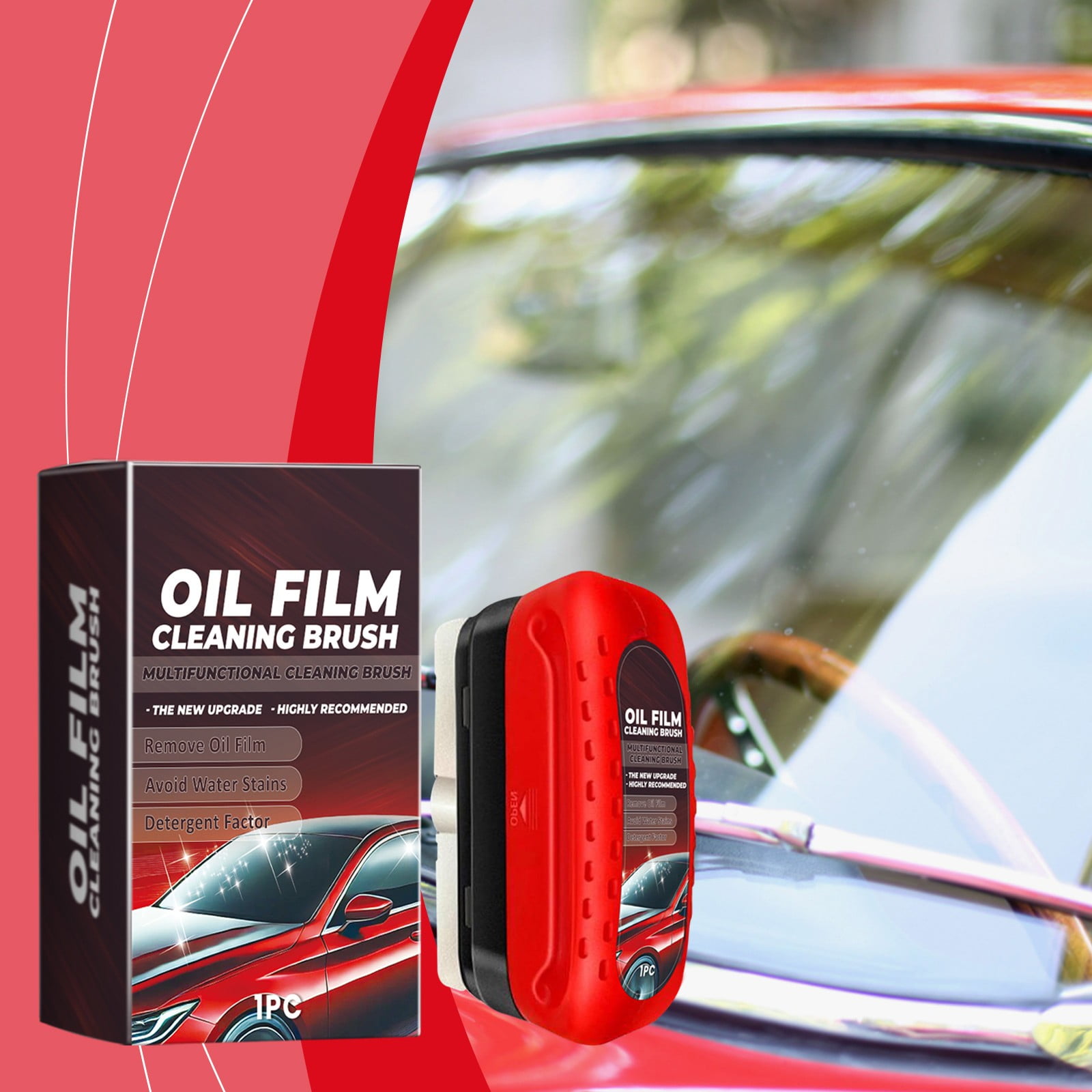 Oil Film Cleaning Brush Car Windshield Oil Film Cleaner, Car Oil Film ...