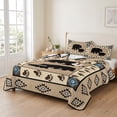 Full Quilt Bedding Set Autumn Black Bear Footprints Breathable Summer ...