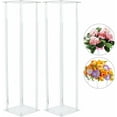 Flkoendmall 2 Pack Acrylic Clear Flower Stand Wedding Centerpieces ...