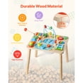 KFFKFF Montessori Wooden Activity Table for Toddlers Aged 1-3, 13-in-1 ...