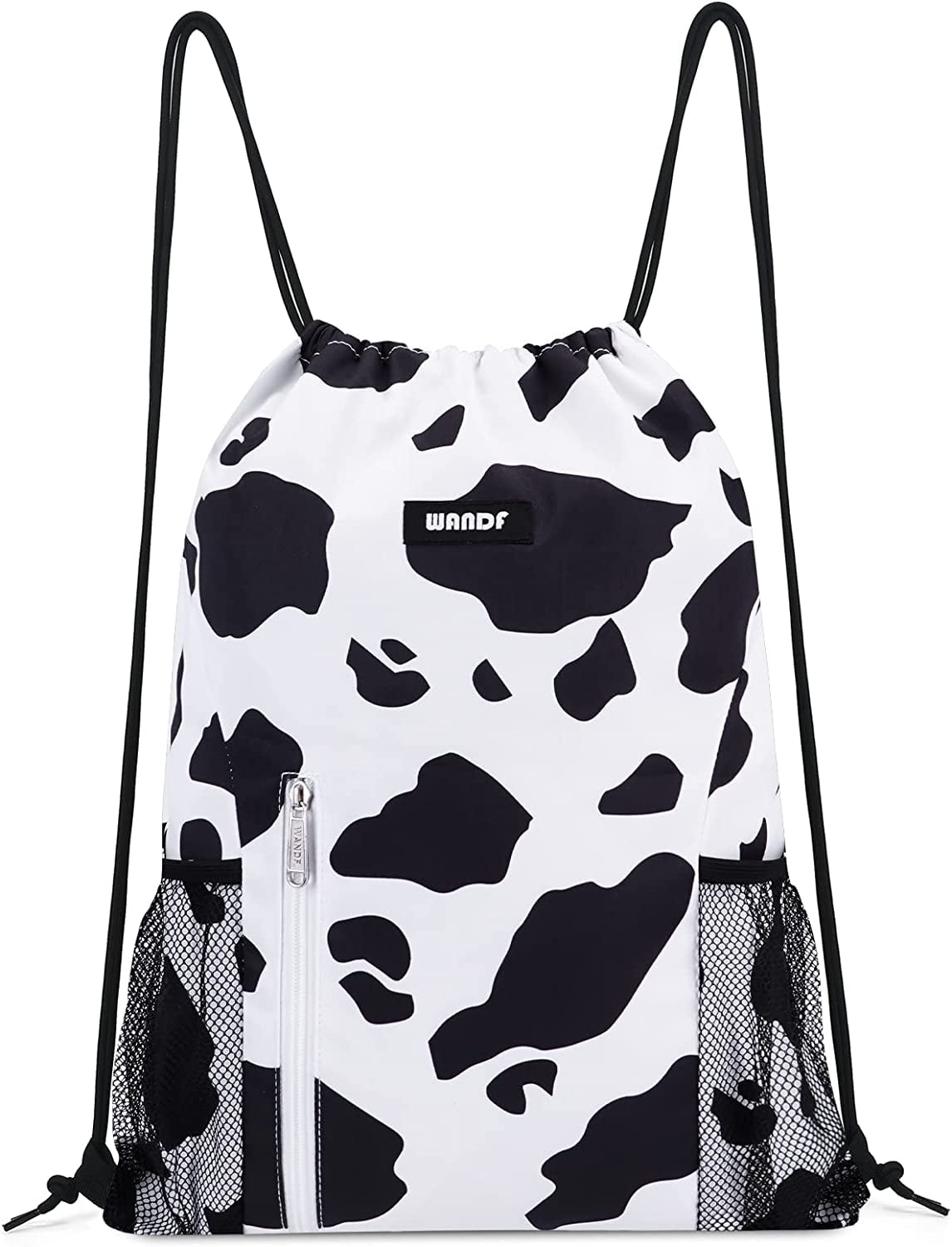 WANDF Drawstring Backpack Sports Gym Sackpack with Mesh Pockets Water ...