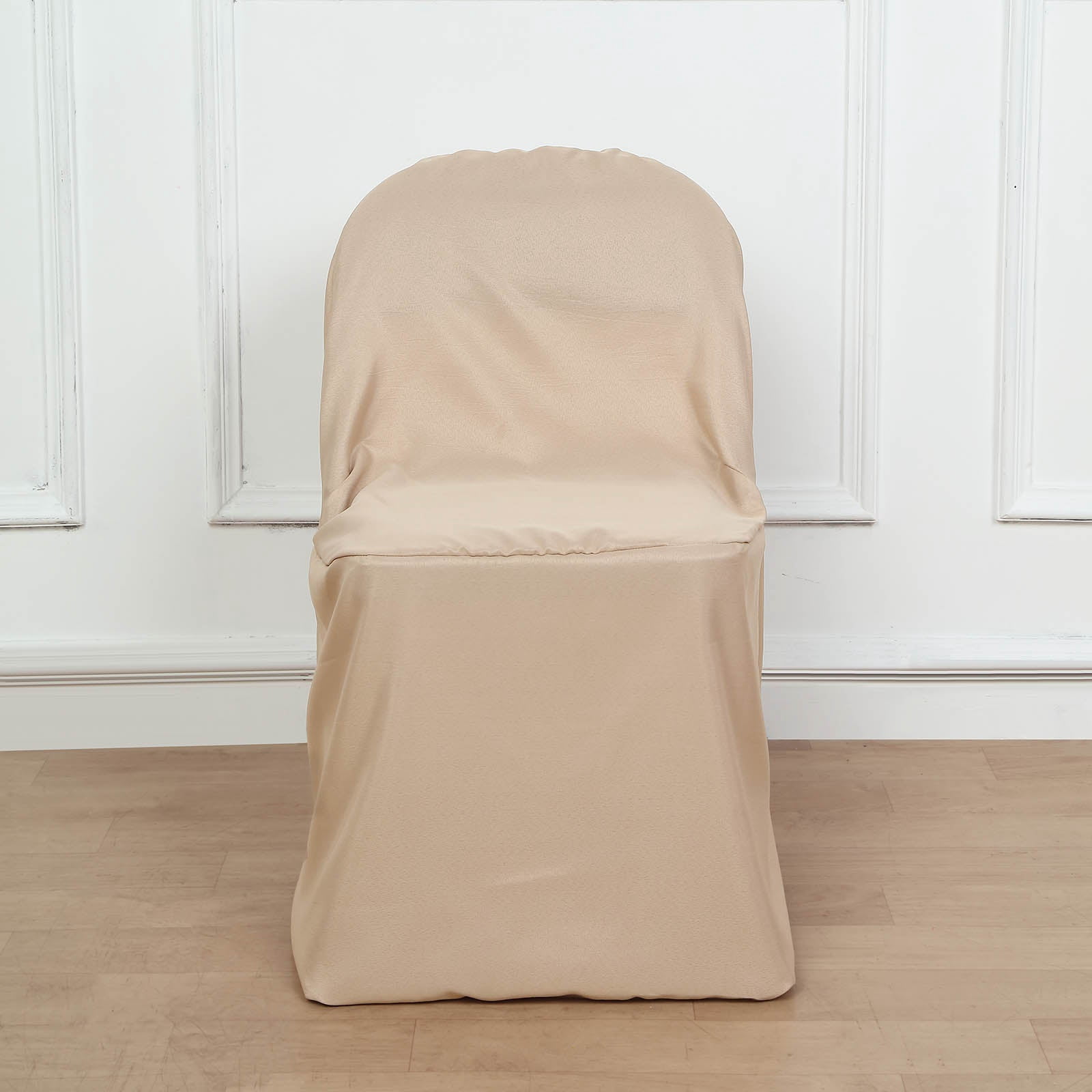 Efavormart Nude Polyester Folding Round Chair Cover, Reusable Or ...