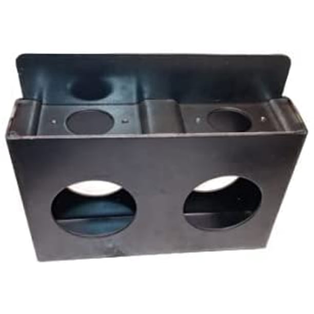 WELDANDFABSHOP Gate Lockbox Double Hole Weldable Steel 6 3/4" x 4 3/8 ...