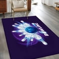 Bowling Balls Washable Area Rug 4x6 Abstract Blue Bowling Ball Bottles ...