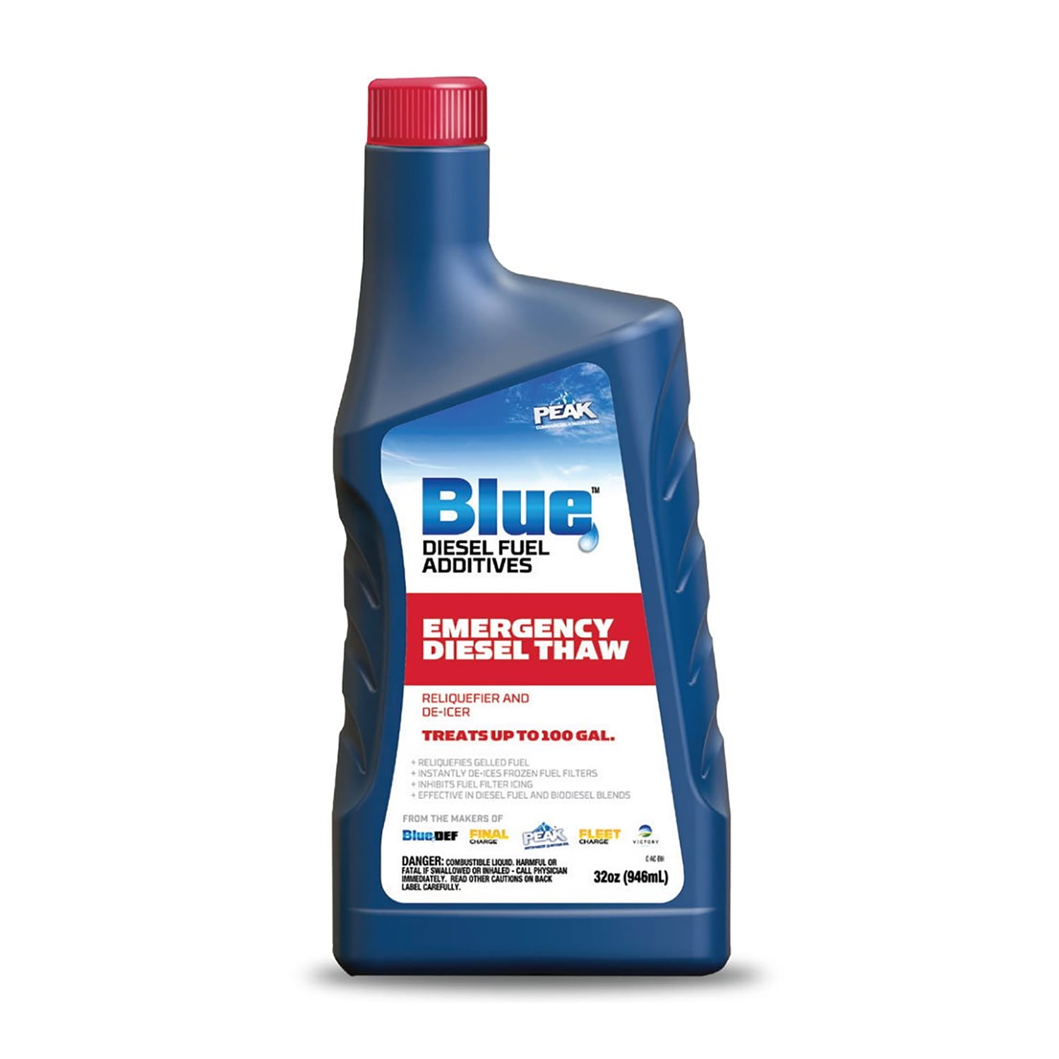 PEAK Auto Blue Emergency Vehicle Diesel Ice Frozen Thaw Fuel Additive ...