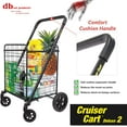 "dbest products Cruiser Cart Deluxe 2, Lightweight Collapsible Wheeled ...