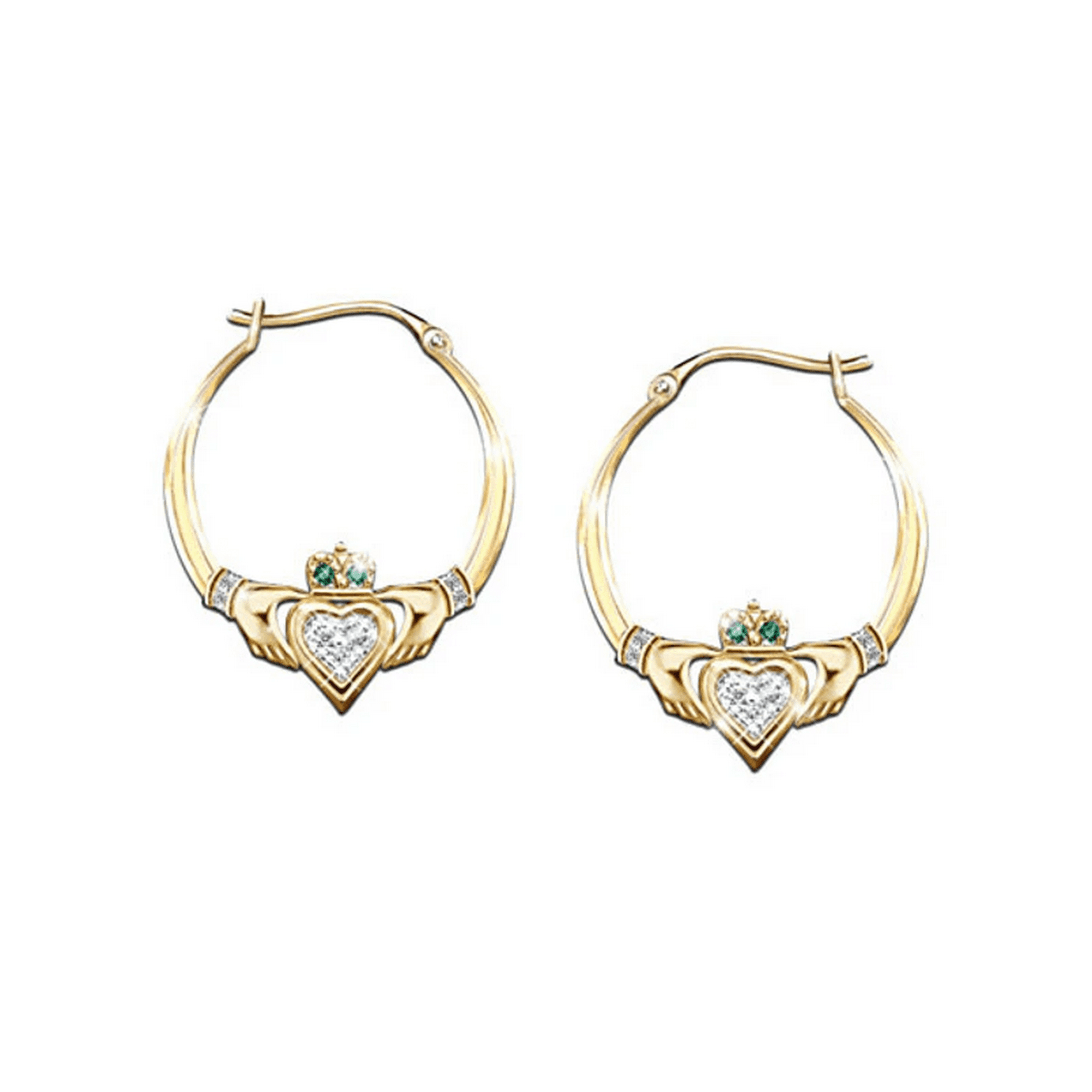 Click here for Flyflise Celtic Hand Holding Heart Heart Earrings... prices