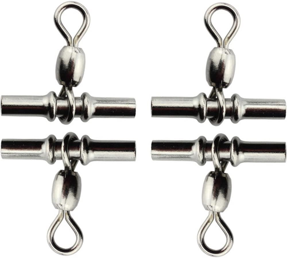 Cross Line Fishing Swivels 50Pcs 3 Way T Shape Fishing Swivel Sleeves ...