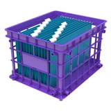 Storex Standard File Crate, Holds Letter and Legal Folders, School ...