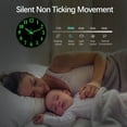 JoFomp Glow in The Dark Wall Clock - Super Bright Luminous 3D Numerals ...