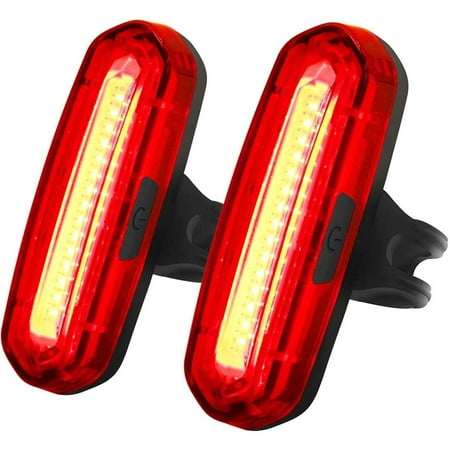 100 Lumen 2 Pack Bike Rear Light, Powerful Red/Blue 6 Modes LED Bike ...